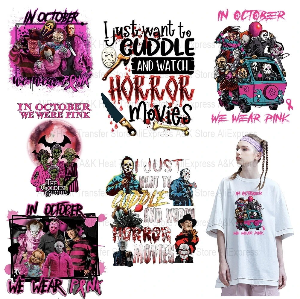 Decals-Horror-Movies-Patches-For-Clothing-Heat-Transfer-Stickers-For-T ...