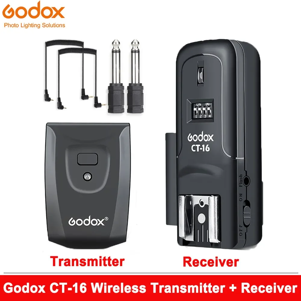 Godox-Wireless-Radio-Flash-Transmissor-e-Receptor-Set-Gatilho-16-canais ...