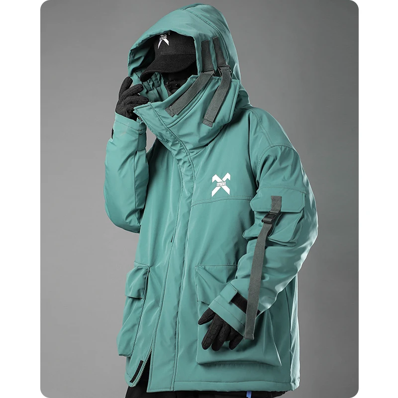 Unisex-Male-Fish-Mouth-Hooded-Winter-Coat-Padding-Puffer-Jacket ...