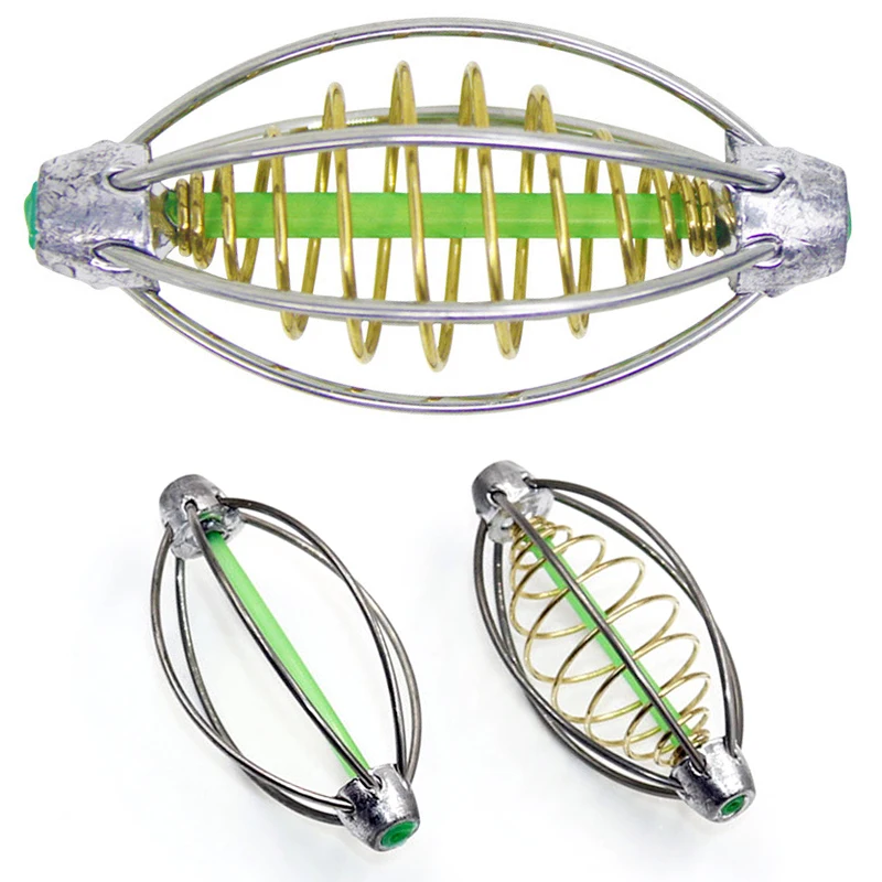 3-5pcs-Carp-Fishing-Spring-Feeder-Stainless-Steel-Fishing-Bait-Cage-for ...