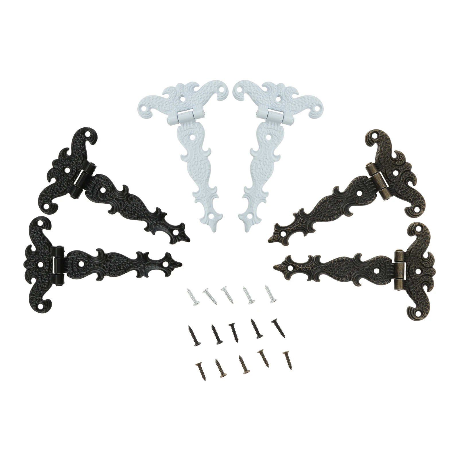 2pcs-Vintage-Hinges-w-screw-Antique-Bronze-Relief-Pattern-Column-Shape ...