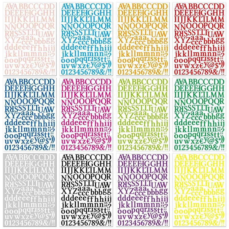 Colorful-Letter-Stickers-Self-adhesive-Vinyl-Alphabet-Number-Sticker ...