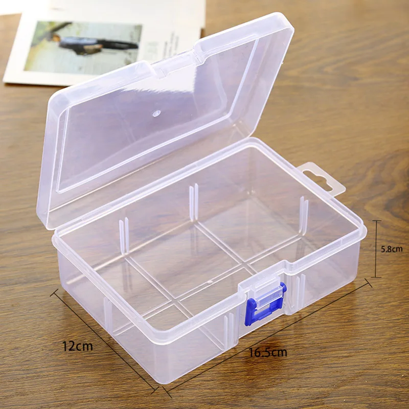 Transparent-1-Grid-Storage-Box-Organizer-Case-Cajas-Organizadora ...