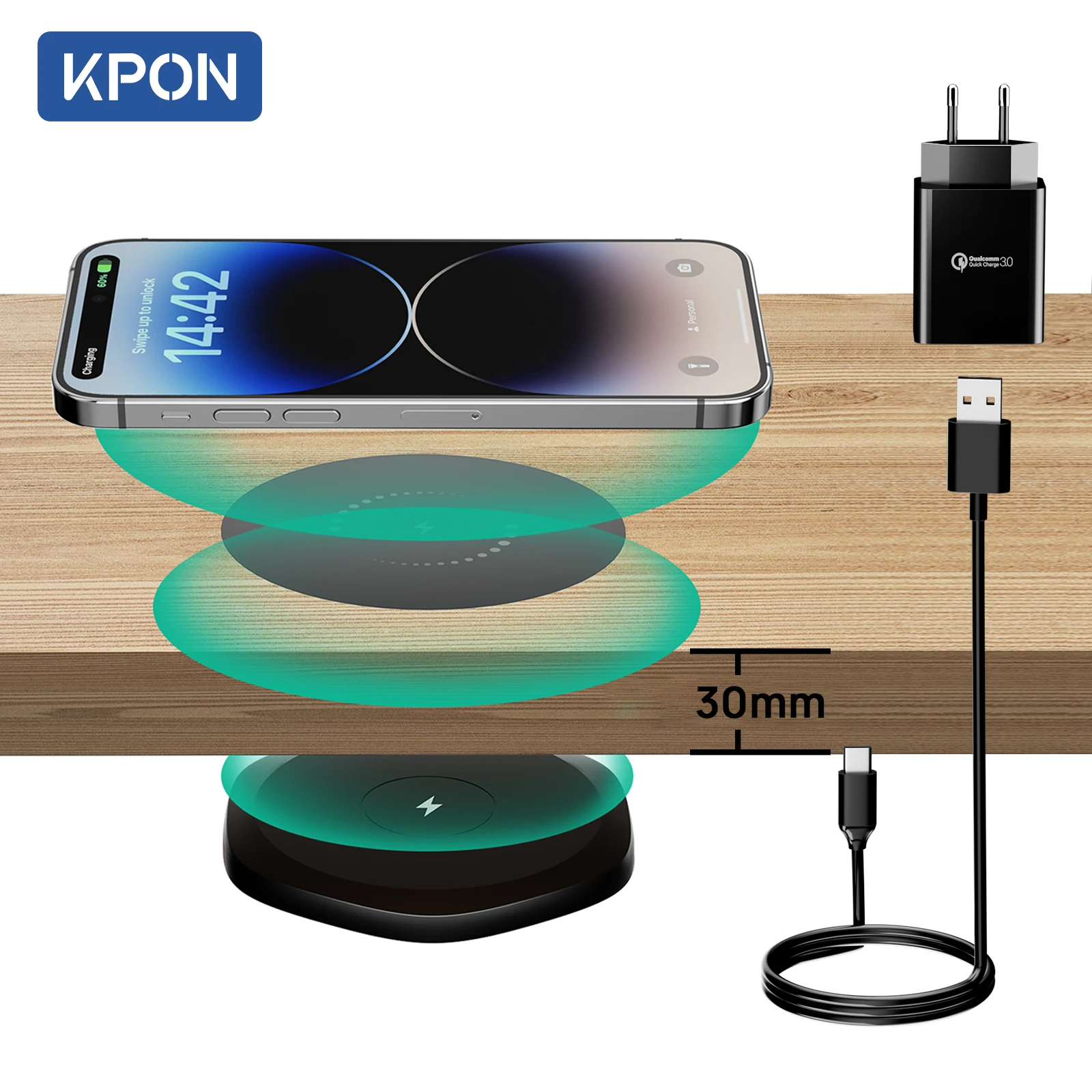 KPON-Invisible-Wireless-Charger-30mm-Under-Table-QI-Charger-Furniture-Desk-Wireless-Charging ...