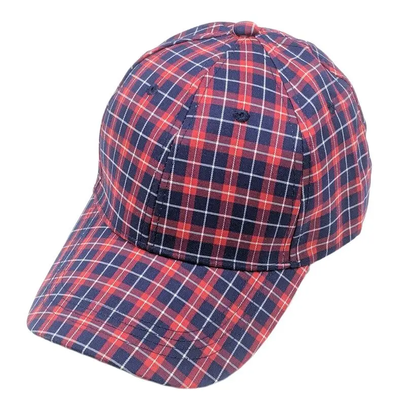 Red-Plaid-Hats-for-Men-Classic-6-Panel-Baseball-Cap-Adjustable-Dad-Hat ...