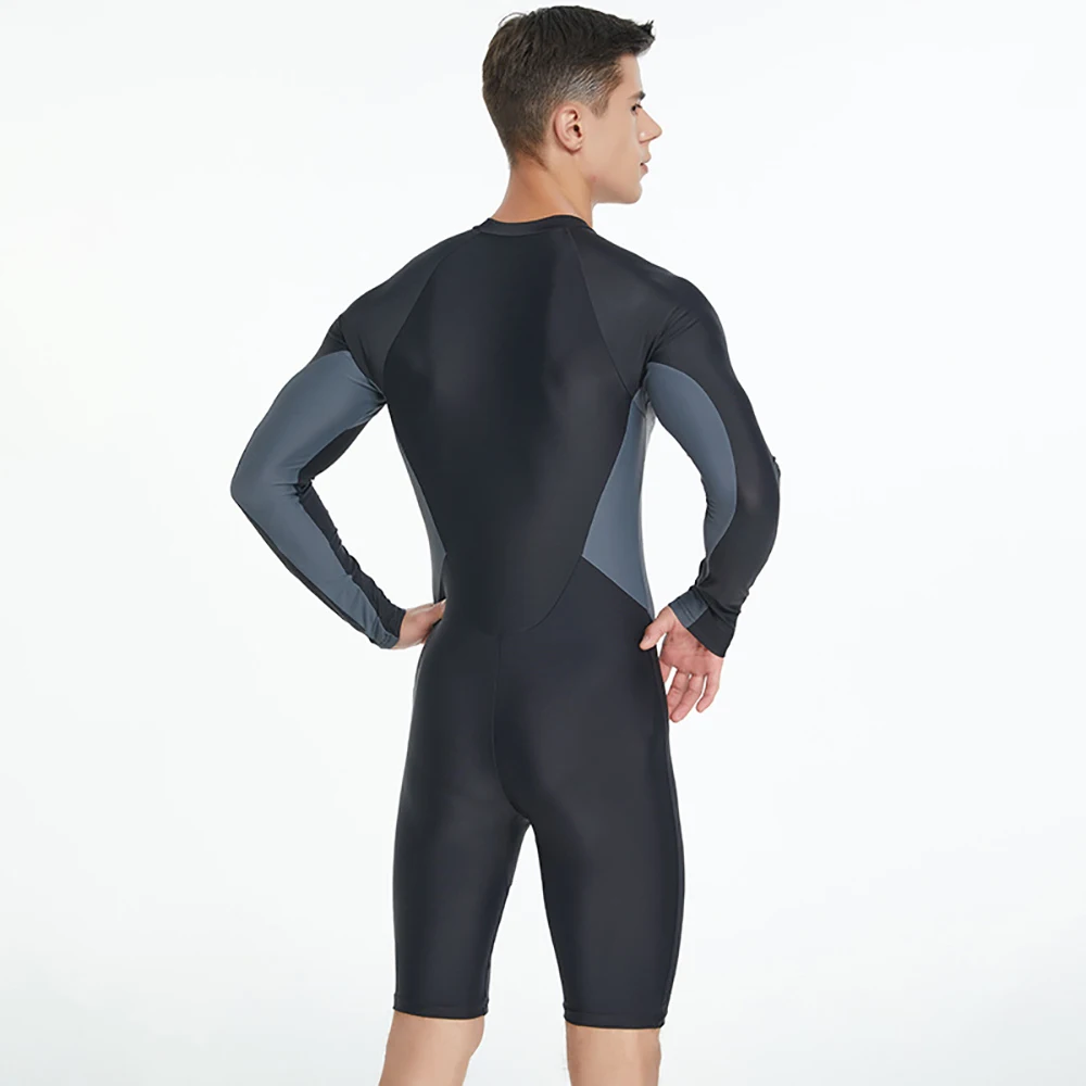 Men-s-One-Piece-Swimsuit-Wetsuit-Front-Zipper-Long-Sleeved-Diving-Suit ...
