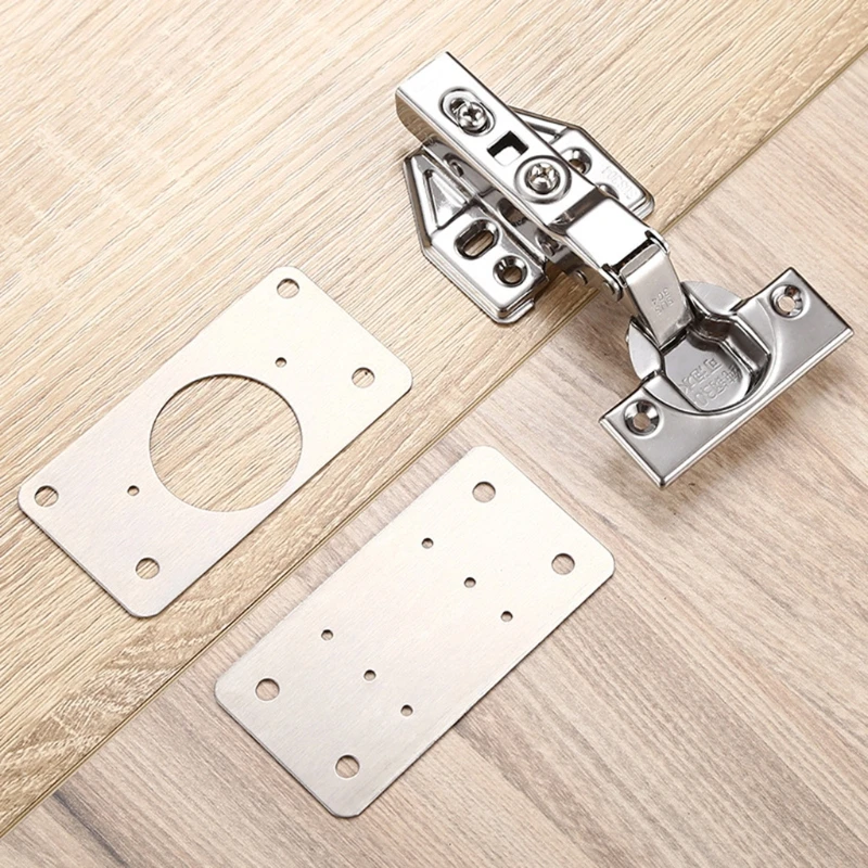 Pack-Of-2-Hinge-Repair-Plate-Stainless-Steel-Cabinet-Bracket-Kit-For ...