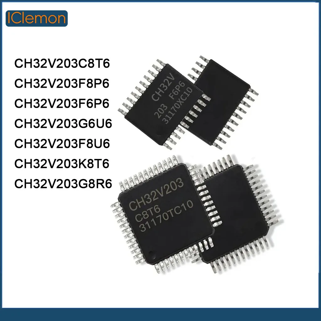 5pcs/lot CH32V203C8T6 CH32V203G6U6 CH32V203F8U6 CH32V203C6T6 CH32V203 ...