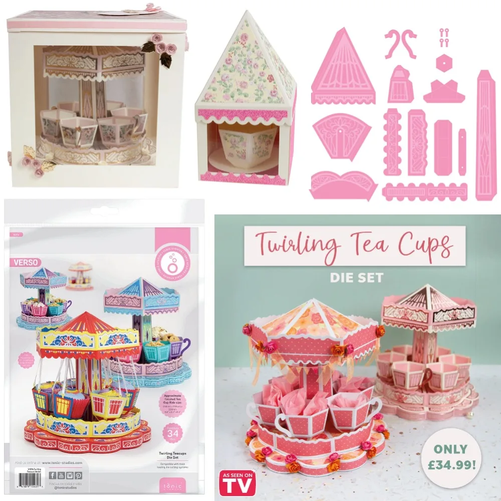 Interesting-Twirling-Tea-Cups-cutting-Dies-Scrapbook-Diary-Decoration ...