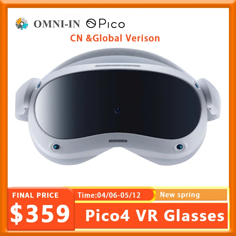 Original Pico 4 Global VR Glasses All-in-One Virtual Reality 3D 4K Display Pico4 VR Headset ...