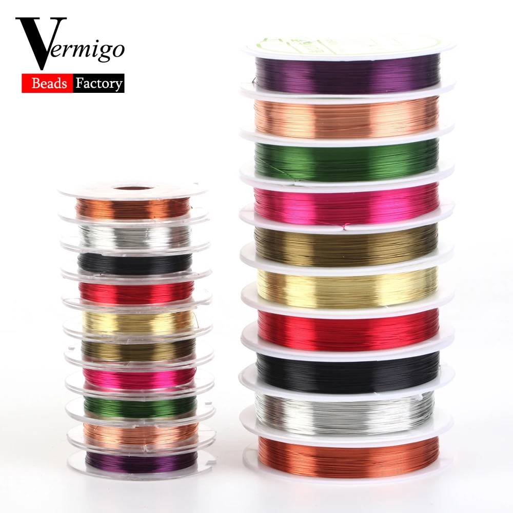 10 Pcs Mixed Color Colorfast Copper Wire 0.3mm Craft Beading Wire For ...