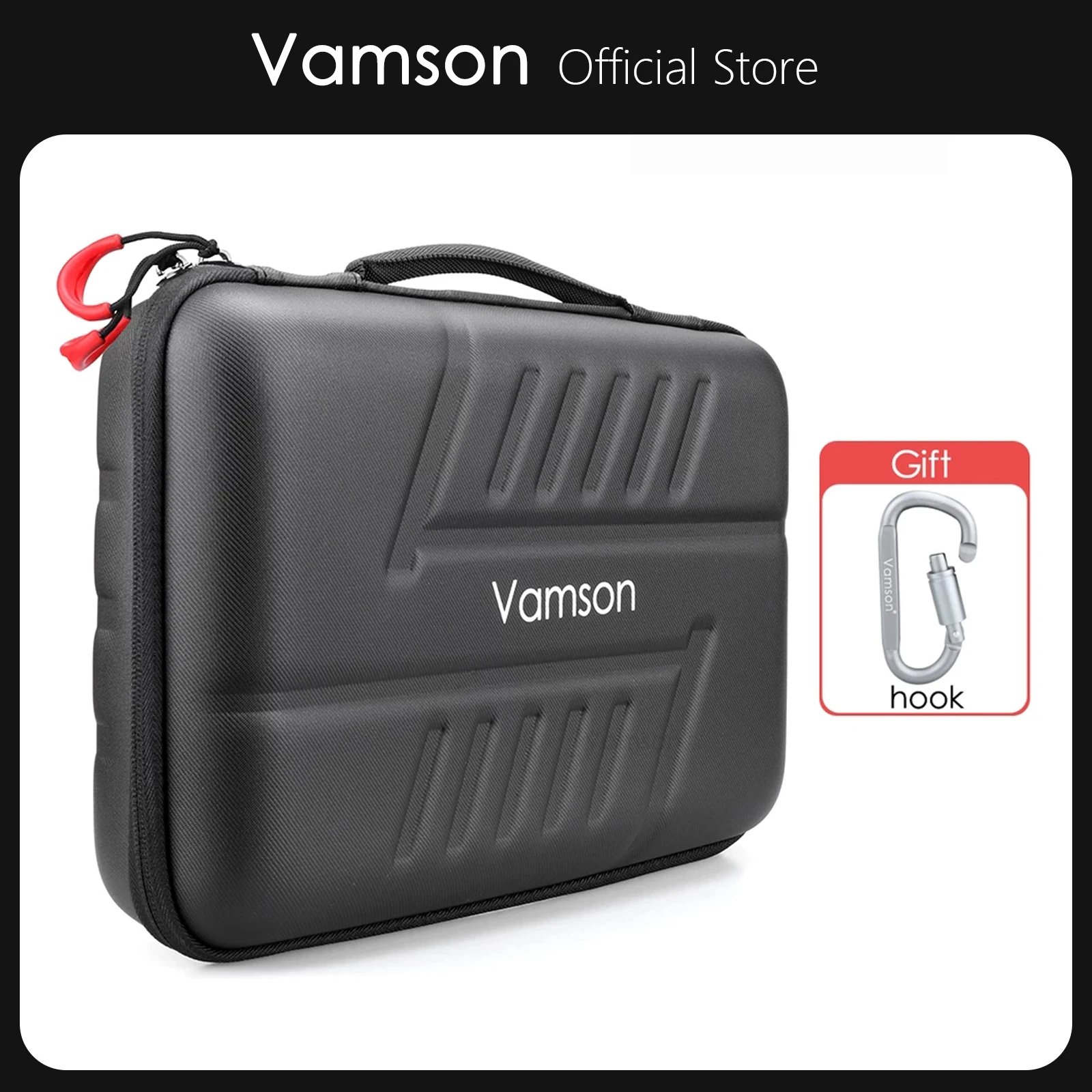 Vamson Large Waterproof Carrying Case PU for Gopro Hero 11/10/9/8/7/6 ...