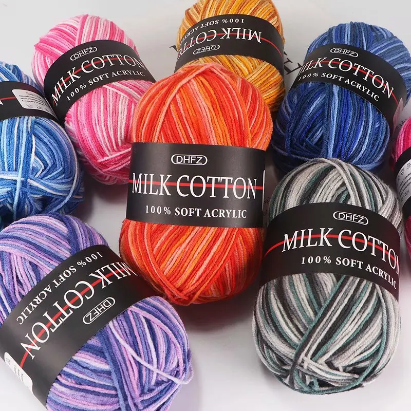 50g-Multicolor-Milk-Cotton-Knitting-Wool-Yarn-High-Quality-Knitting ...