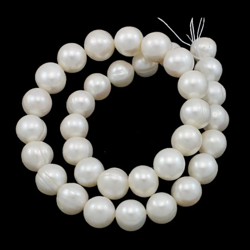 YYW-Grade-AA-11-12mm-100-Natural-Freshwater-Pearl-Beads-White-Pearl ...