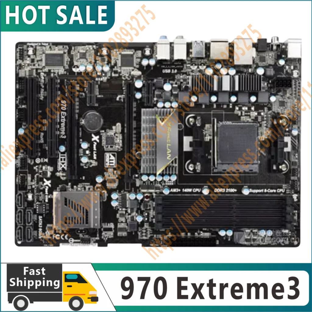 Placa-mãe de desktop de teste 100% original 970 Extreme3 Socket AM3 ...