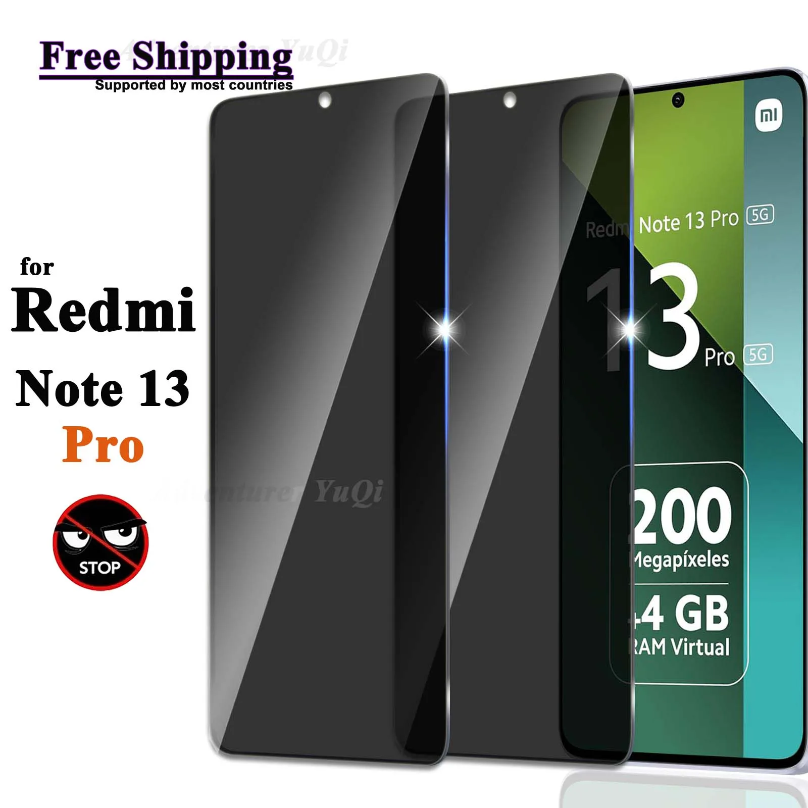 Anti-Spy-Screen-Protector-For-Redmi-Note-13-Pro-Xiaomi-Tempered-Glass ...