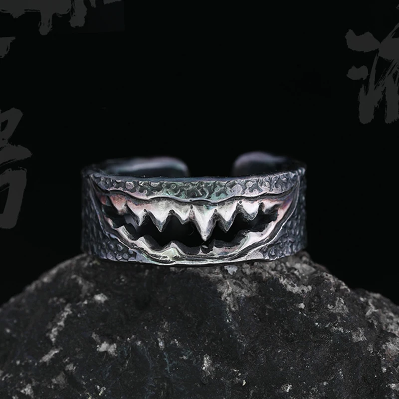 Retro-Abyss-Demon-Mouth-Ring-Hip-Hop-Rock-Men-and-Women-Jewelry-Charm ...