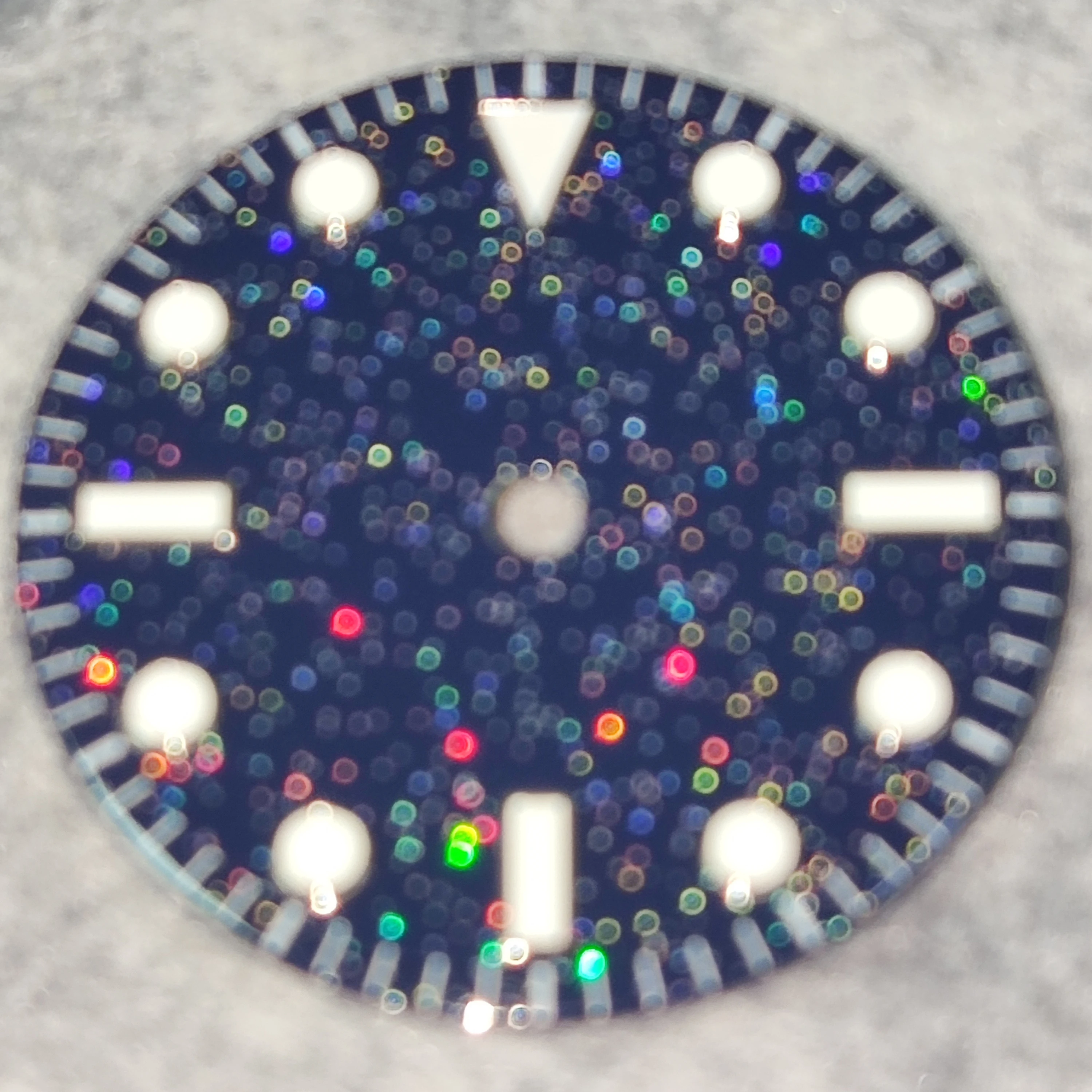 NH35 dial 28.5mm Starry Sky dial with blue glow and customizable text ...