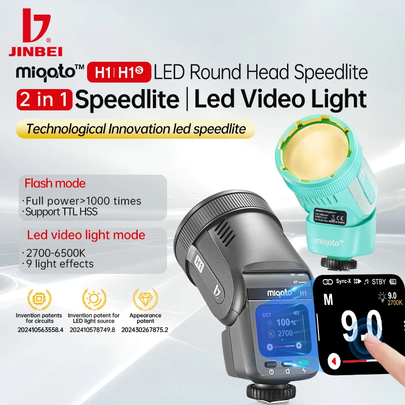 JINBEI-Luz-led-bicolor-de-cabeza-redonda-H1-para-c-mara-Flash-de ...