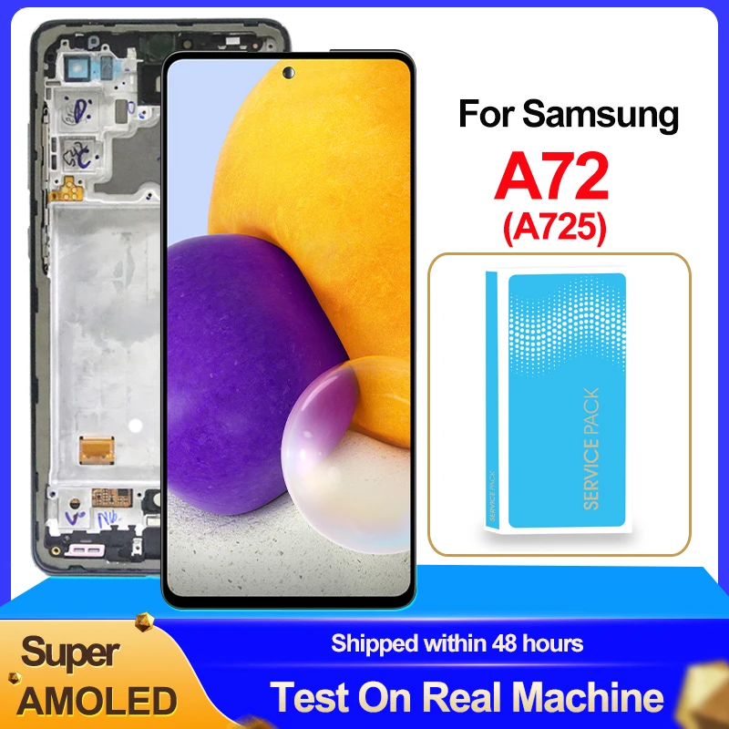 Tested 6.7'' Super AMOLED Display For Samsung A72 LCD Touch Screen ...