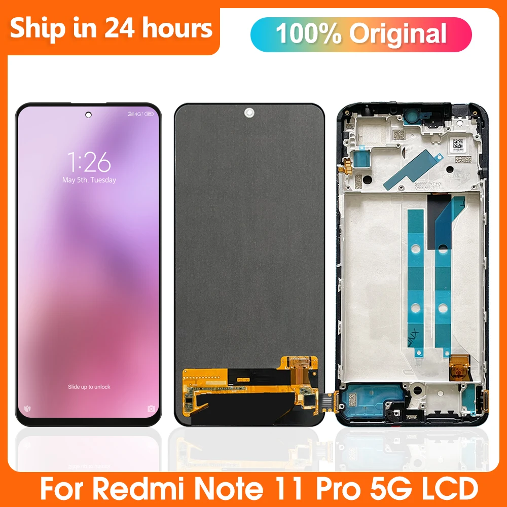AMOLED/TFT Xiaomi Redmi Note 11 Pro LCD 디스플레이 터치 스크린 디지타이저 어셈블리, Redmi ...