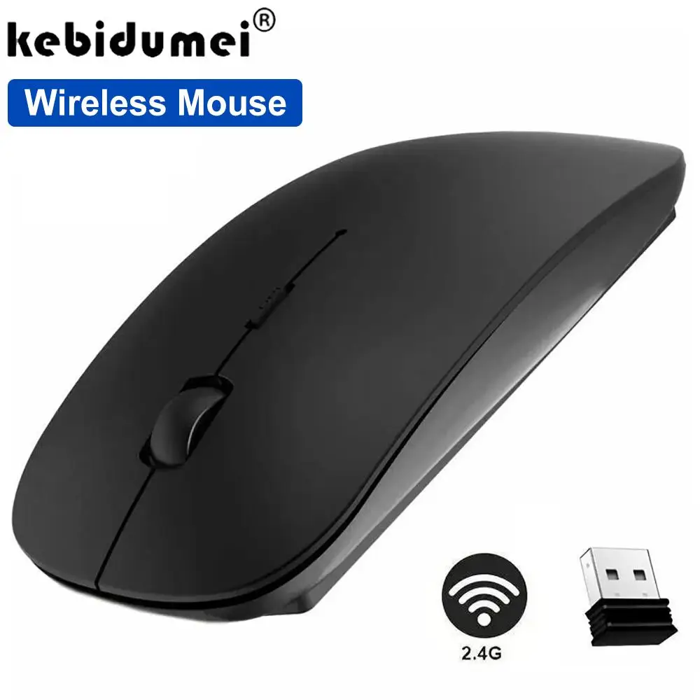 Slim 2.4G Wireless Mouse 1600 DPI Optical Mice USB Gaming Mouse Office ...
