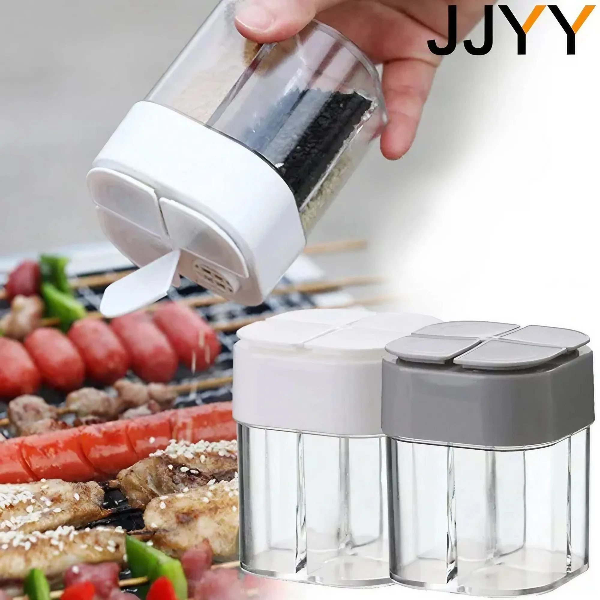 4-in-1-Seasoning-Jar-Plastic-Container-Seasoning-Bottle-Spice-Organizer ...