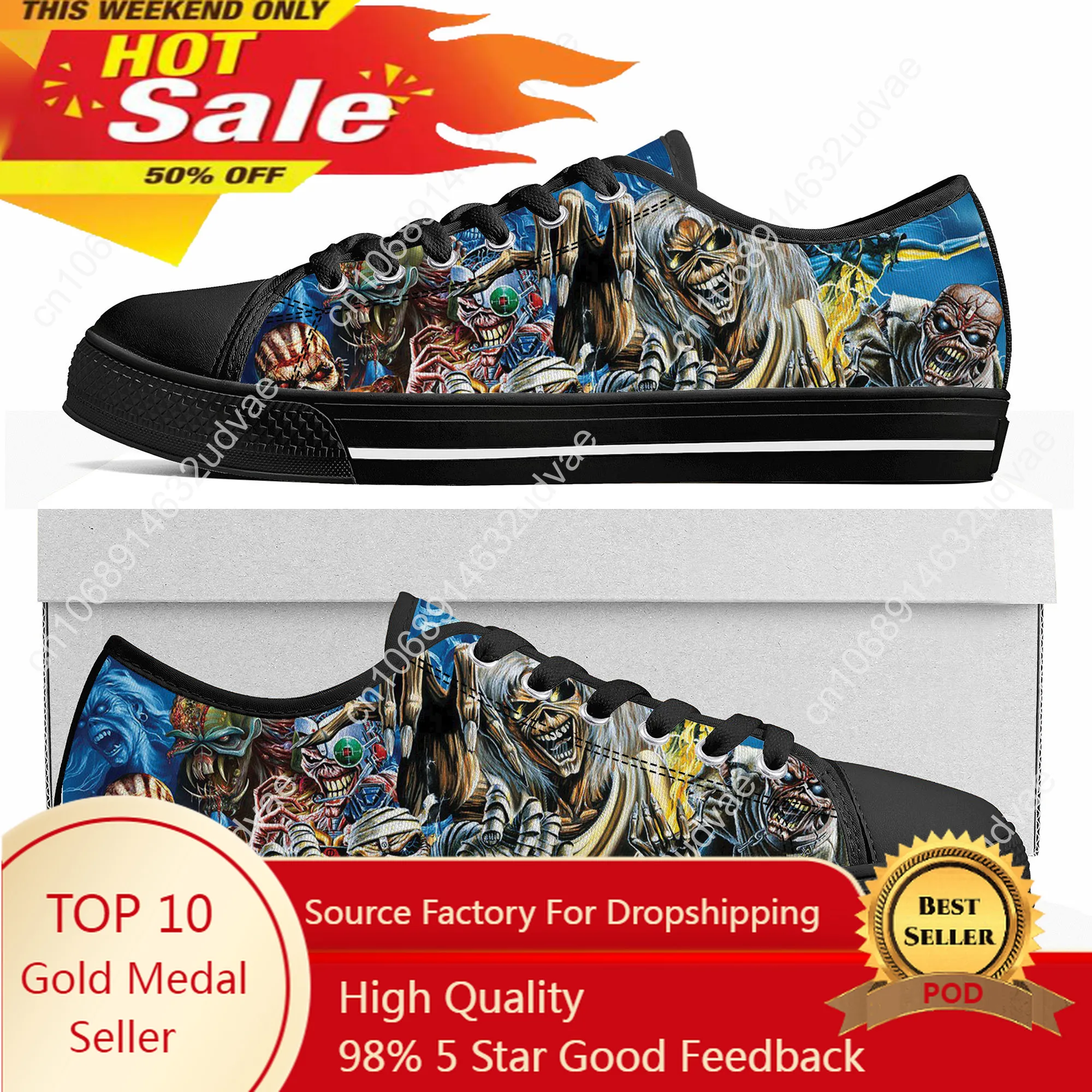 Maidens-Heavy-Metal-Rock-Band-Singer-Music-Iron-Low-Top-Sneakers-Mens ...