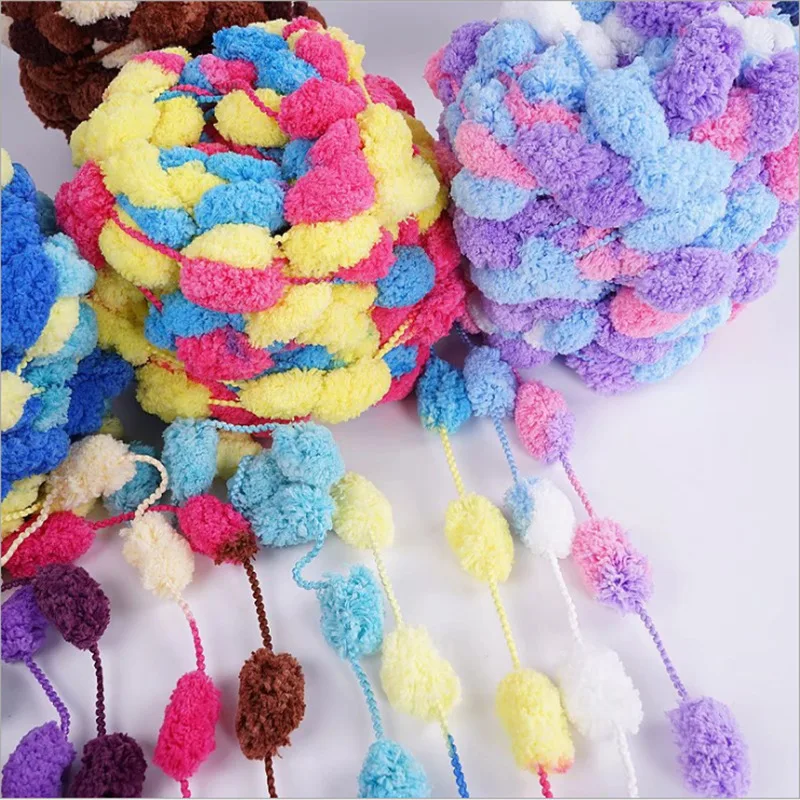 DIY-Material-Soft-Thick-Yarn-Fluffy-Colorful-Pompom-Thread-Thick-Ball ...