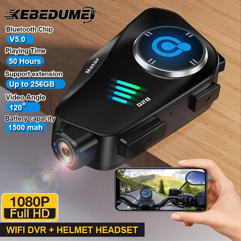 Bluetooth-Motorcycle-Helmet-Headset-Wireless-WiFi-App-Motorbike-Dash ...