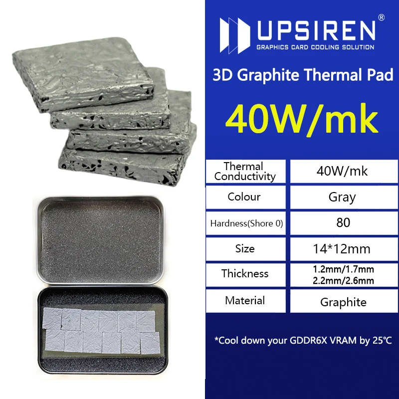 UPSIREN-40W-m-k-3D-Graphite-Thermal-Pad-3090-3080-Memory-Thermal-Grease ...
