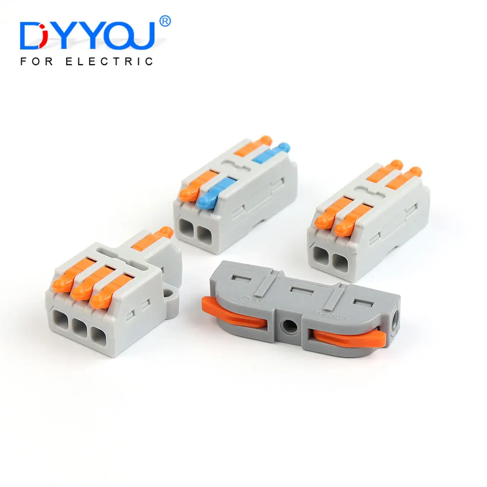 Mini-Quick-Wire-Conductor-Connector-Universal-Compact-2-3-Pin-Splicing ...