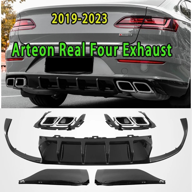 For VW Arteon Four Exhaust Stainless Steel Exhaust 2018 2019 2021 2022 ...