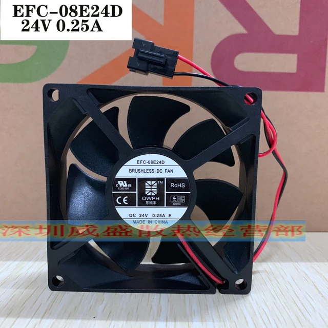 Elevator inverter control cabinet fan EFC-08E24D 80*25mm 8cm 24V 0.25A ...