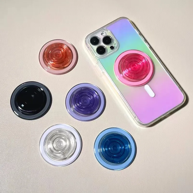 Pink round For Magsafe Magnetic Phone Grip Tok Griptok Stand For iPhone ...