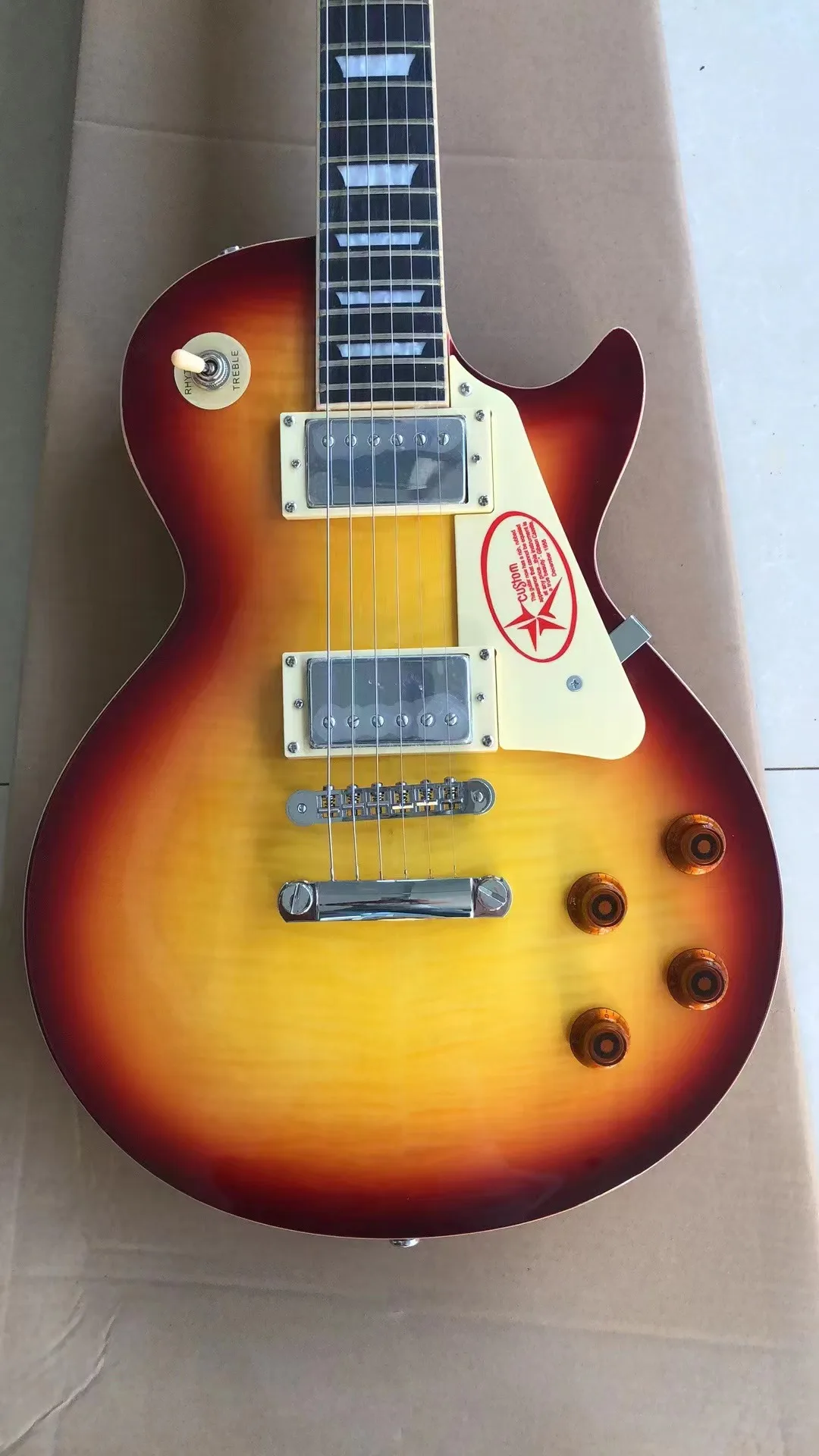 Acabado-de-cuerpo-de-caoba-para-guitarra-el-ctrica-Hardware-dorado ...