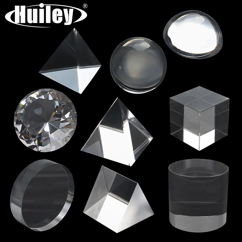 Physical Optical Prism Set 9PCS Prism Hemisphere Cylinder Cubic ...