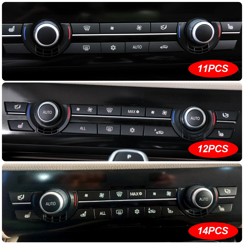 11/12/14pcs Dashboard Air Conditioner AC Button Heater Switch Cover For ...