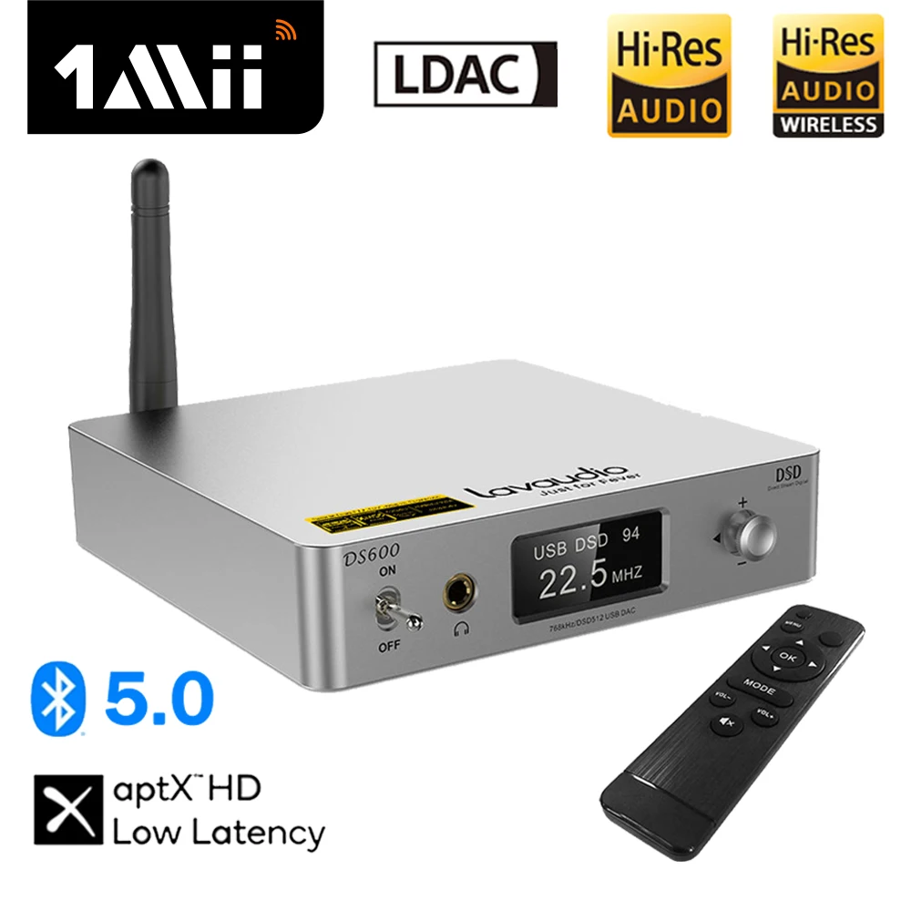 1Mii DS600 Desktop Stereo Bluetooth Audio Decoder Power Amplifier DAC ...