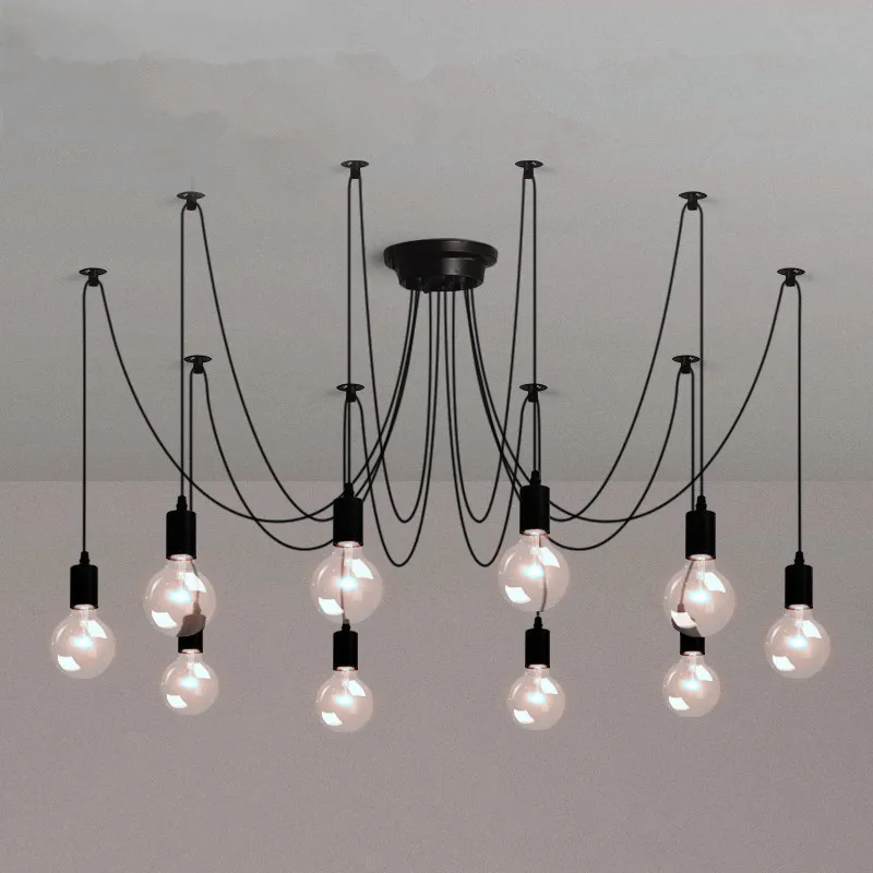 Industrial Black Spider Light | Vintage Spider Hanging Lamps - Modern ...