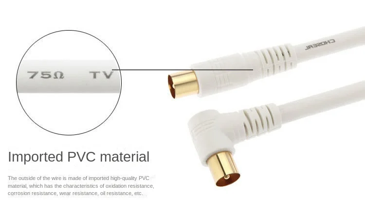 Antenne coaxiale câble satellite avec TV 90 résistant,5m 3m 1.5m RF RG6 facades bouclier CL2 ...