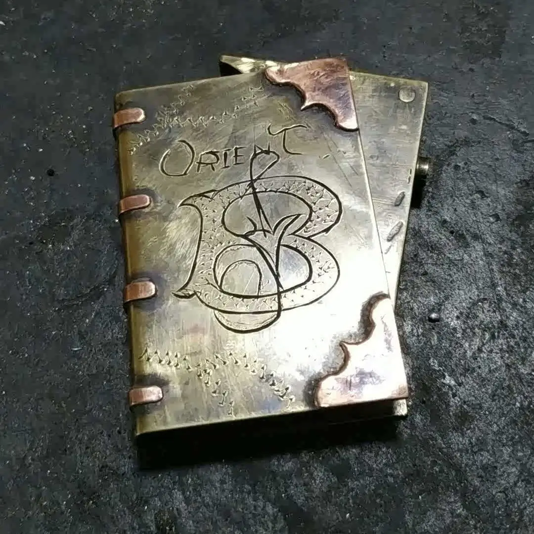 Vintage-World-War-I-Book-Handmade-Lighters-Brass-Folding-Trench ...