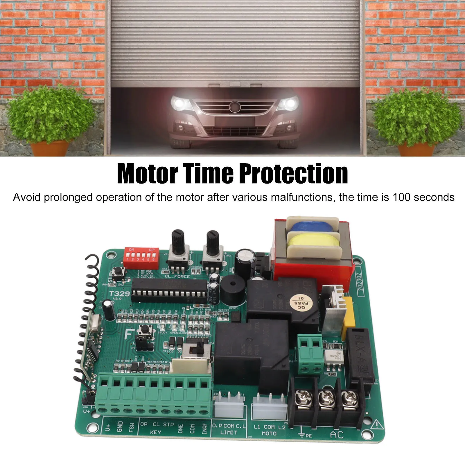 Door Motor Control Board LED Indication Long Remote Distance 220V ...
