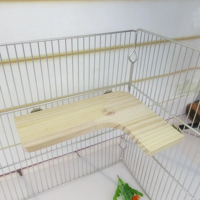 1pcs-Wooden-Hamster-Cage-Squirrel-Springboard-Platform-Pet-Parrot-Pedal ...