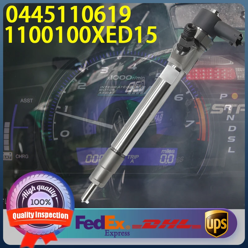 0445110619 1100100XED15 Common Rail Fuel Injector For GREAT WALL Diesel ...