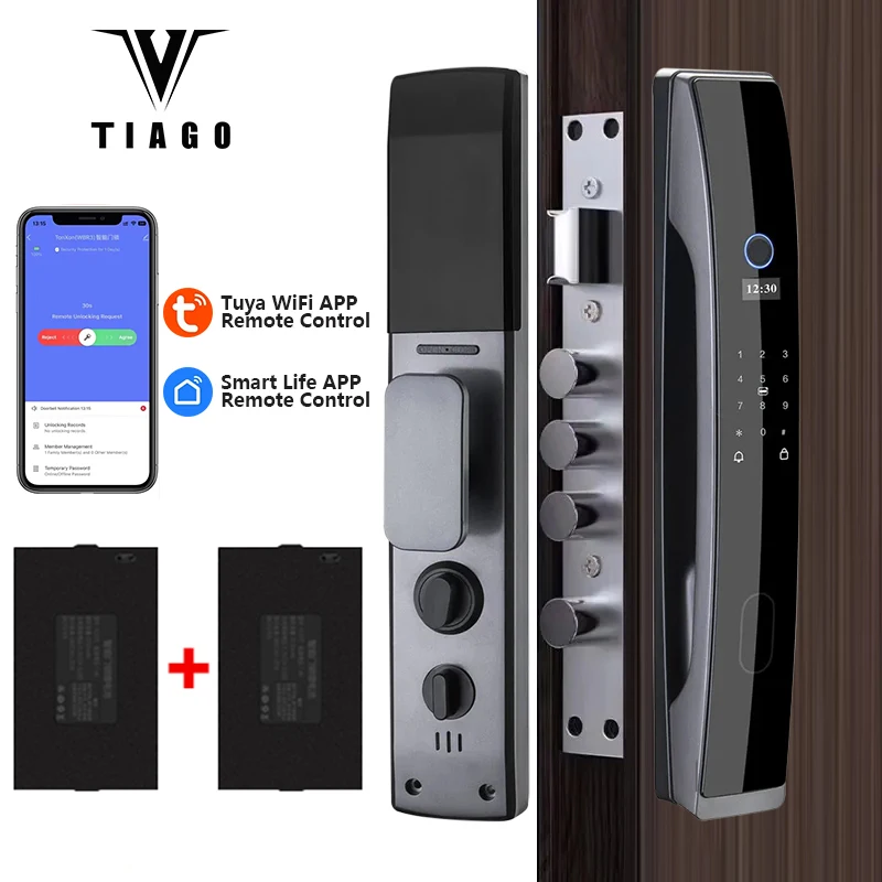 TIAGO A7 TUYA WIFI Remote Unlock Temporary Password Fingerprint ...