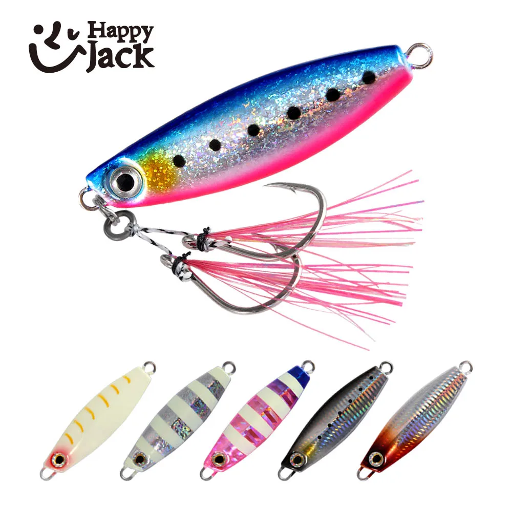 Happyjack shore Cast Fishing Lure slow pitch jig metal jig 10g/20g/30g Jig shore lure jigging ...