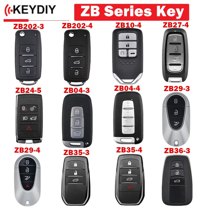 1PCS KEYDIY ZB Series Keyless Smart Remote Key ZB202-3 ZB202-4 ZB10-4 ...