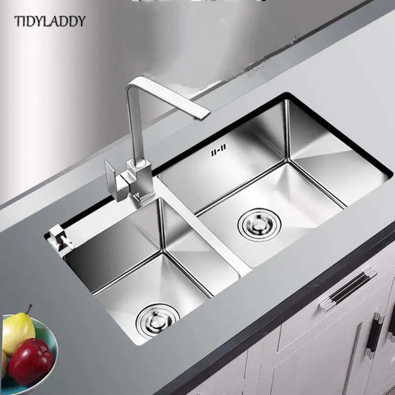 Large-Capacity-Double-Bowl-Kitchen-Sink-Stainless-Steel-Kitchen-Wash ...