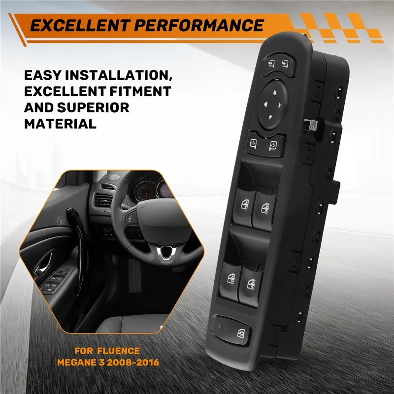 Efficient Car Master Power Window Switch 254000015R For Renault Fluence ...